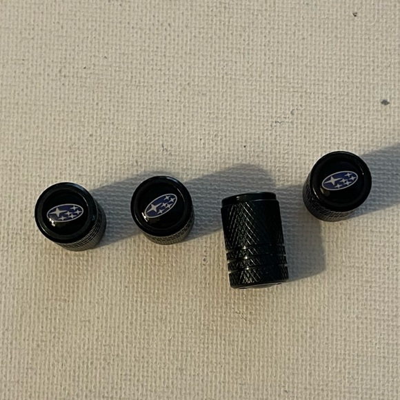 Accessories | Subaru Logo Valve Stem Caps In Black Set Of 4 Nwt | Poshmark
